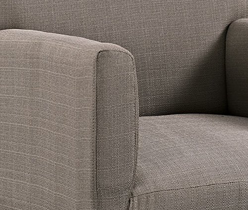 Modway Chloe Upholstered Fabric Modern Farmhouse Dining Arm Accent Chair in Gray
