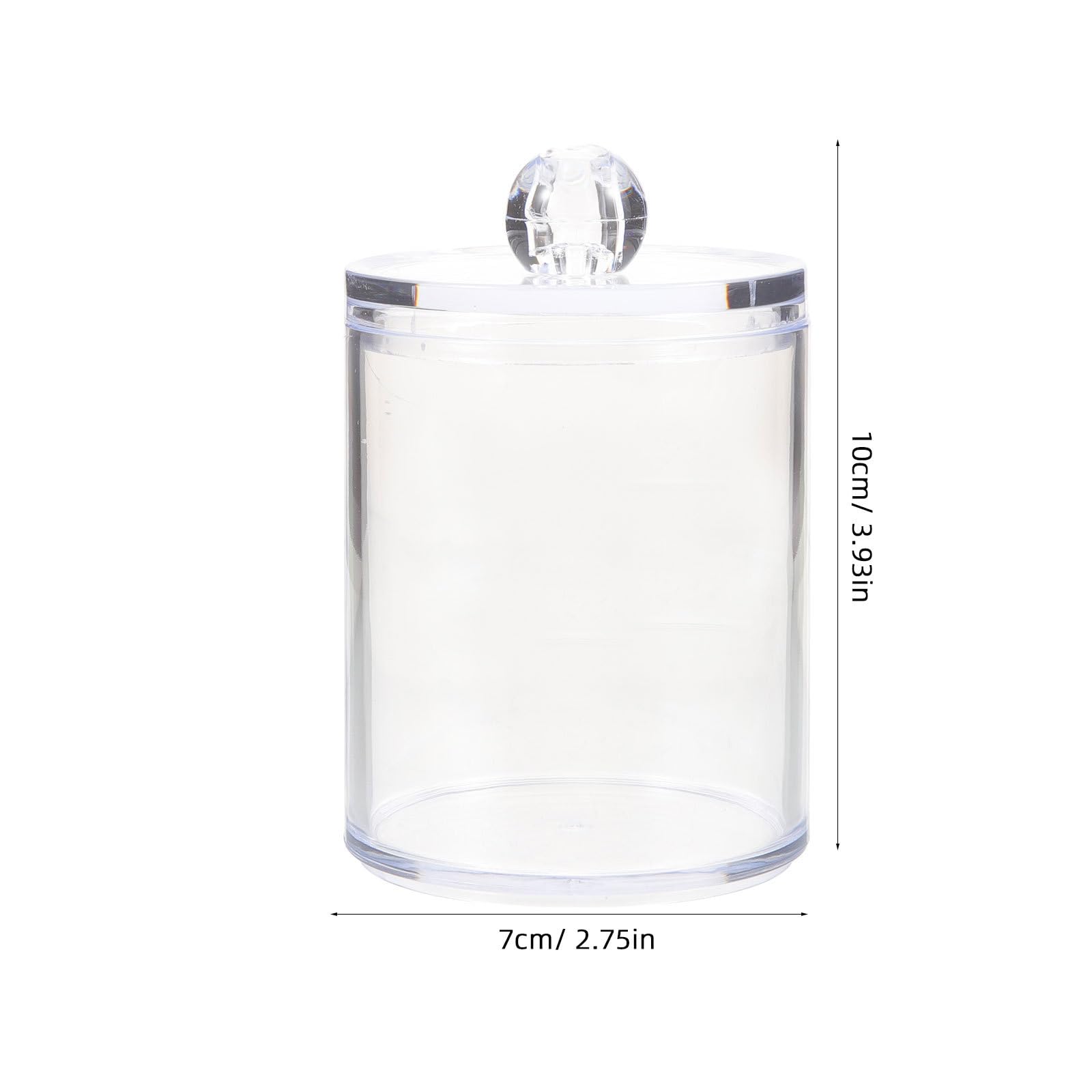 Cabilock 2 Pcs Acrylic storage box acrylic storage container Cotton Pad Holder plastic swab storage jar Makeup Cotton Round Holder Make Up Pads Holder holder Bracket box cosmetic