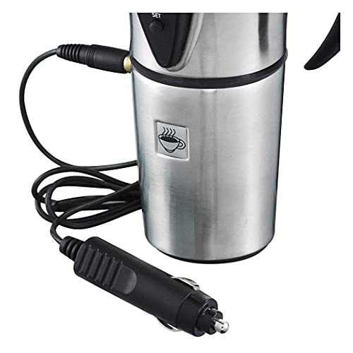 Heated Smart Travel Mug with Temperature Control - 16 ounce- 12V - Stainless Steel