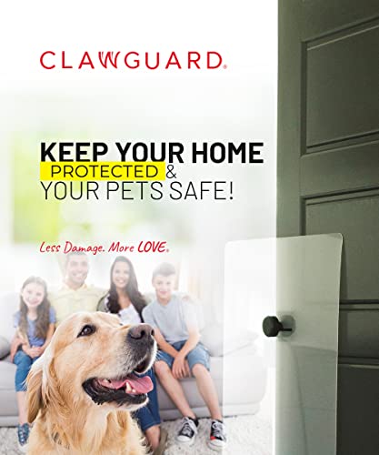 Heavy Duty CLAWGUARD - The Ultimate Door Scratch Shield, Frame & Wall Scratch Protection Barrier for Dog and Cat Clawing, Scratching and Damaging Doors, Scratch Shield 20in x 44in