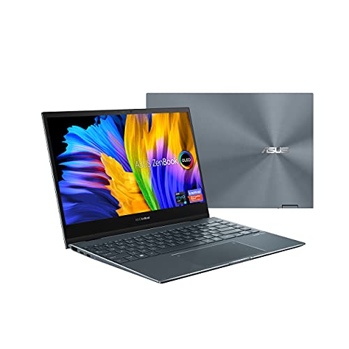 ASUS ZenBook Flip 13 OLED Ultra Slim Convertible -Laptop, 13.3” OLED FHD Touch Screen, Intel Evo Core i7-1165G7 CPU, Intel Iris Xe, 16GB -RAM, 1TB SSD, Windows 10 Pro, -Stylus, -Sleeve, UX363EA-AS74T