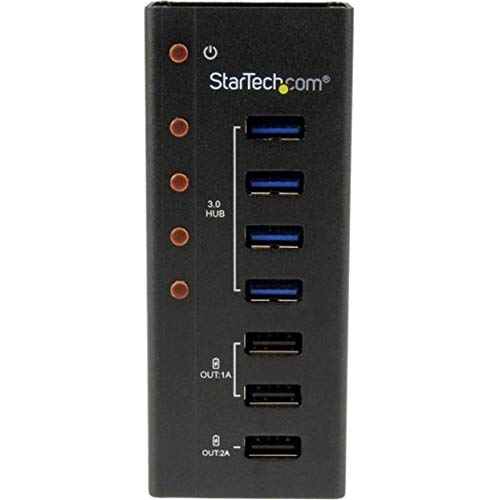 StarTech.com 7 Port USB 3.0 Charging Hub - 4 x USB-A, 3 x USB-A Dedicated Charging Ports - Powered Mountable USB Charging Station (ST4300U3C3)