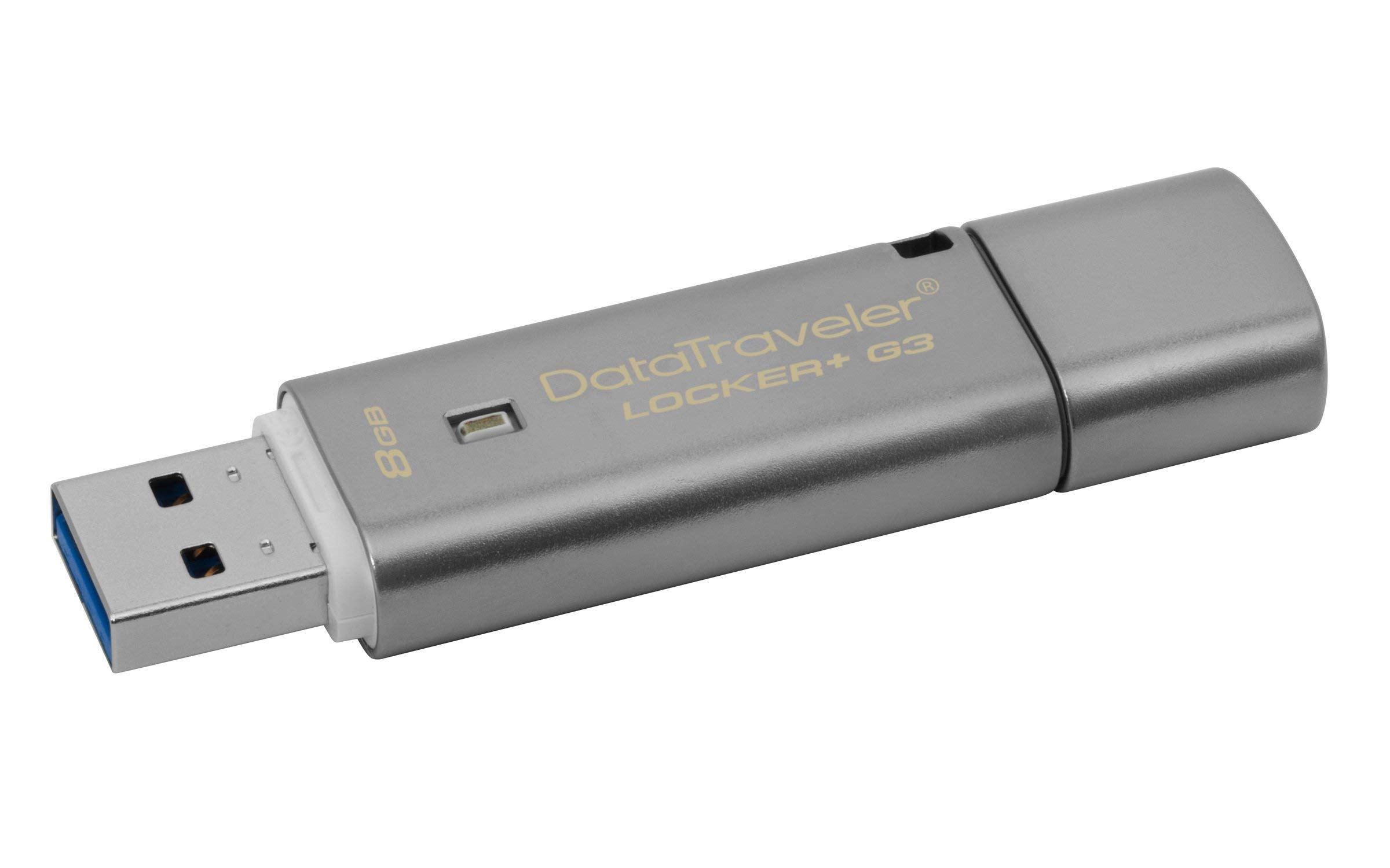 Kingston Digital 8GB Data Traveler Locker + G3, USB 3.0 with Personal Data Security & Automatic Cloud Backup