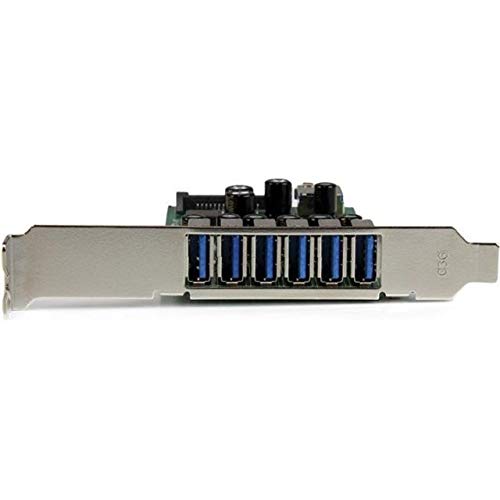 StarTech.com 7 Port PCI Express USB 3.0 Card - 5Gbps - Standard & Low-Profile - SATA Power - UASP Support - 1 Internal & 6 External USB 3.0 Ports , TAA (PEXUSB3S7)