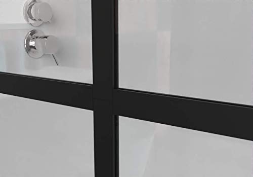 Goodyo 34" X 72" Shower Door Clear Tempered Glass Framed Shower Screen Walk-in Black Finish