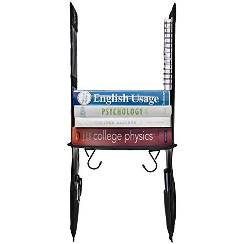 Oxel Hanging Locker Shelf Organizer with 2 Hooks and 4 Small Pockets