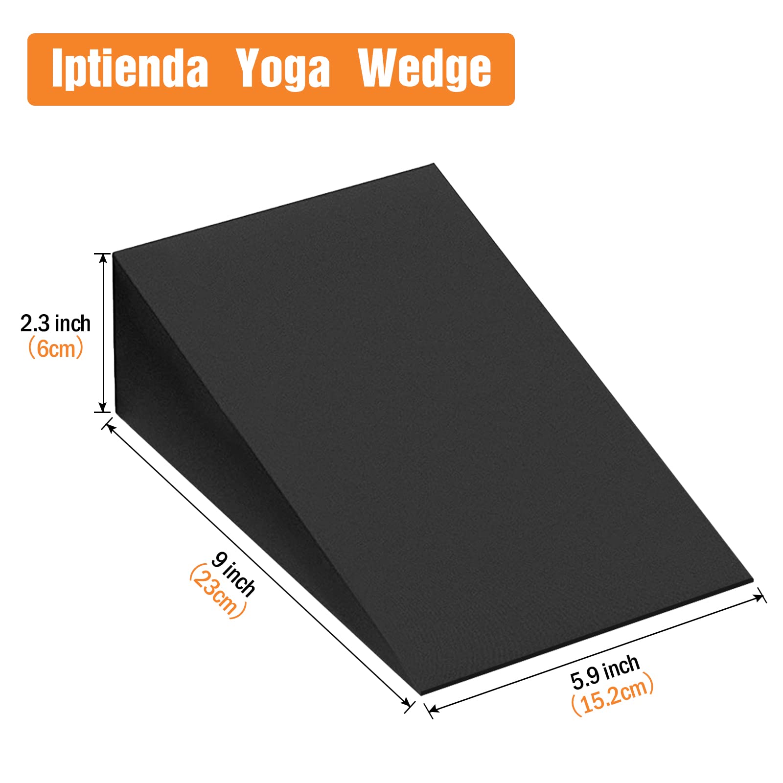 Annisport Yoga Foam Wedges, 2 Pack Slant Board Calf Stretching Squat Wedge Block Physical Therapy Wedges Heel Wedge for Squats-9x6x2 inches, Black