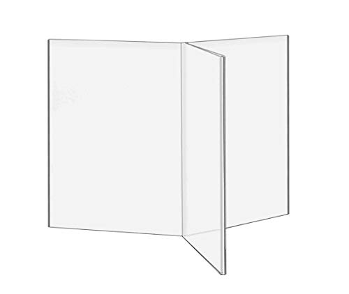 Marketing Holders Multi Panel Sign Holder 5" x 7" Pack of 10 Public Notice Stand Nameplate Directions Maps Frame Clear Acrylic Table Tent Graphic Image Party Venues Celebrations Announcements