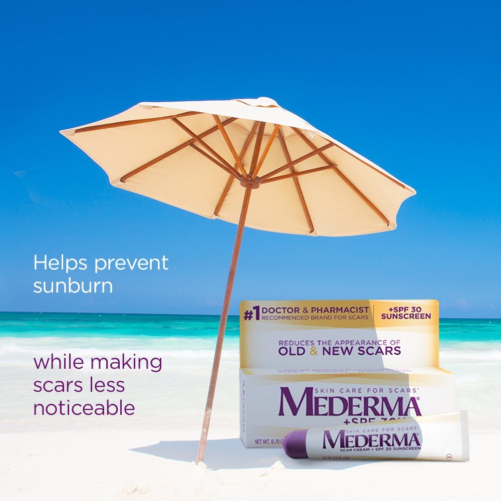 Mederma Scar Cream Plus SPF 30, Sunscreen, Protects from Sun Damage, Reduces The Appearance of Scars, (20 g), 0.7 Ounce