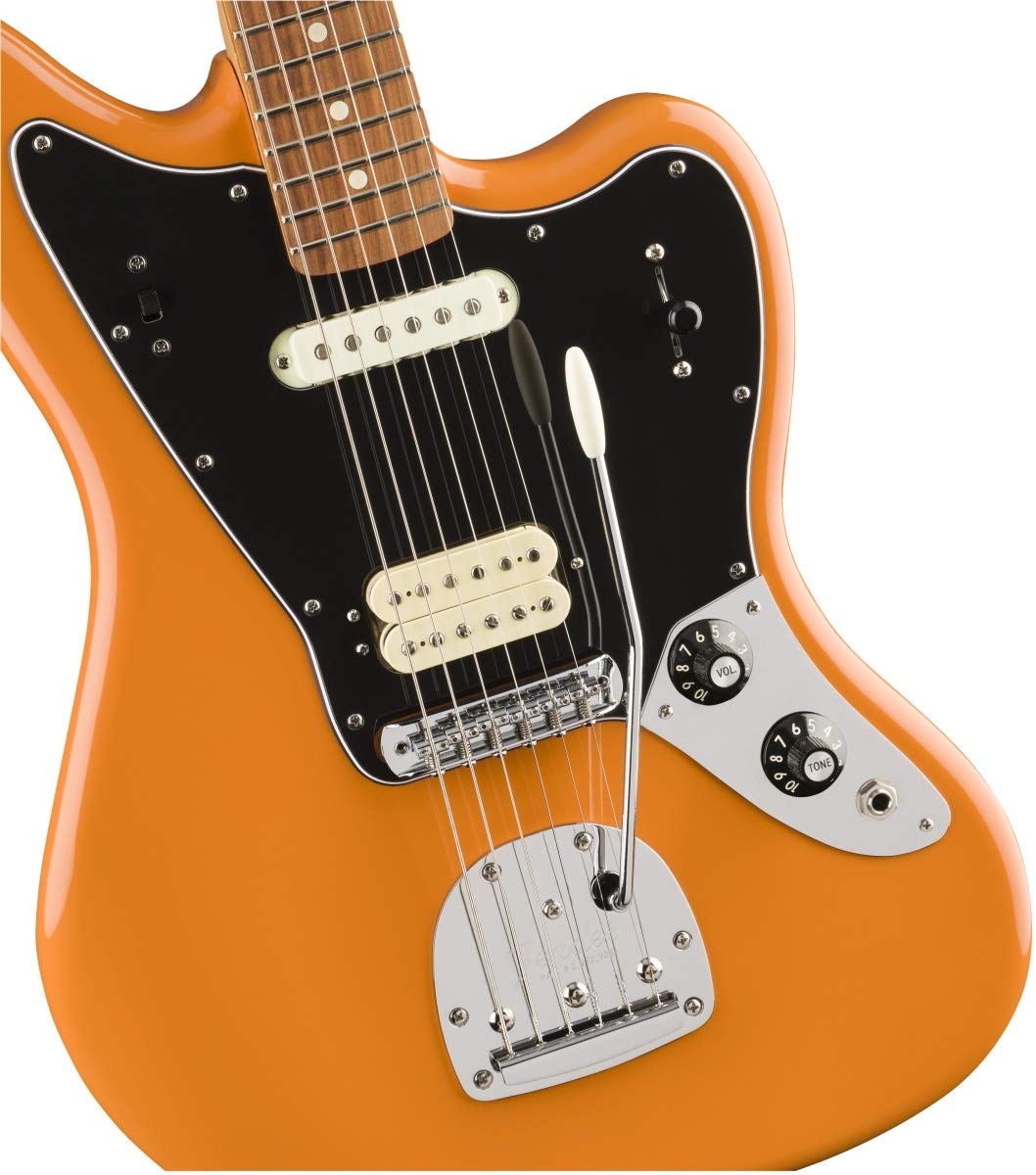 Fender Player Jaguar Electric Guitar, with 2-Year Warranty, Capri Orange, Pau Ferro Fingerboard