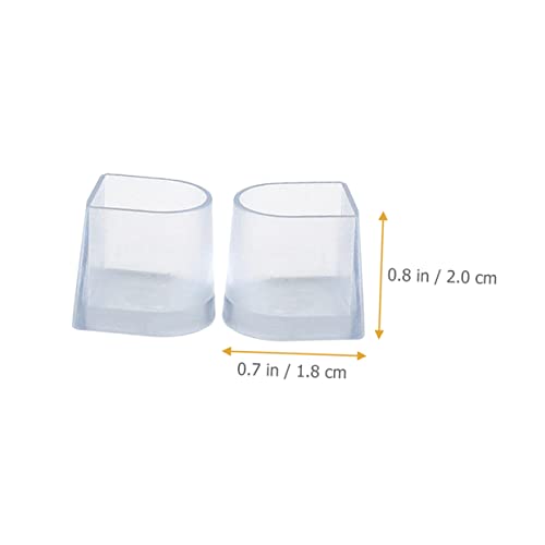High Heel Chair Latin Heel Cover 16pcs Heel Repair Covers Antislip High Heel Pads High Heel Shoe Caps PVC Bagged Transparent Protection Plug Heel Protective Covers Dance Heel Cover
