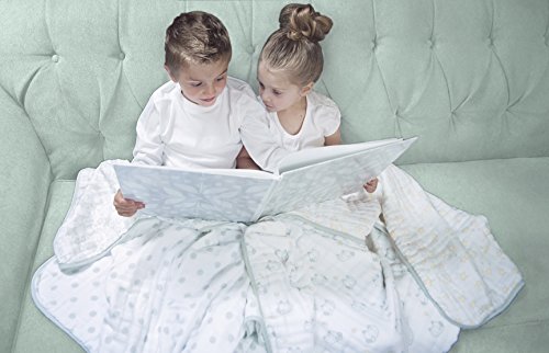 SwaddleDesigns 4-Layer Cotton Muslin Luxe Blanket, Baby and Toddler Cuddle and Dream, 46x46 inches, Black Hedgehogs and Dots