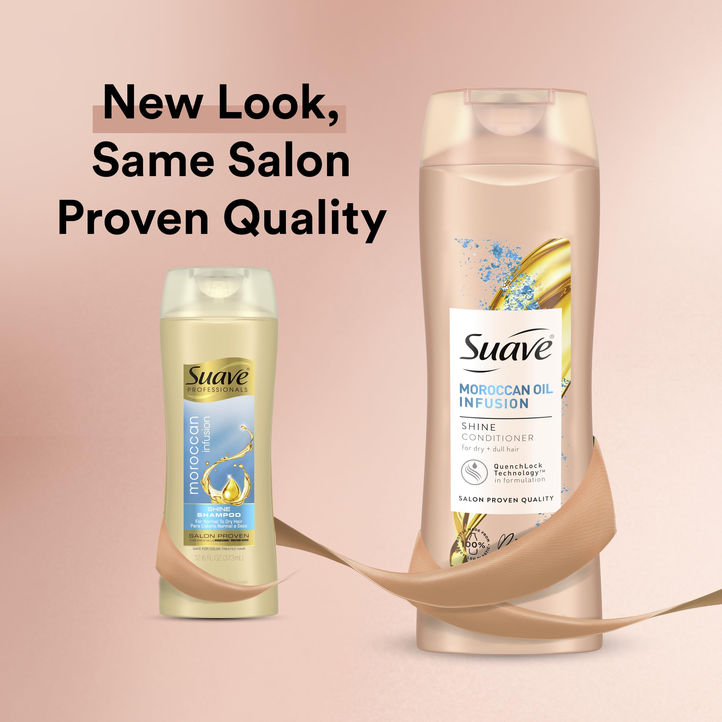 Suave Argan Oil Conditioner, Moroccan Infusion, Shine 3-Pack – Treatment for Dry, Damaged Hair, 12.6 Oz Ea