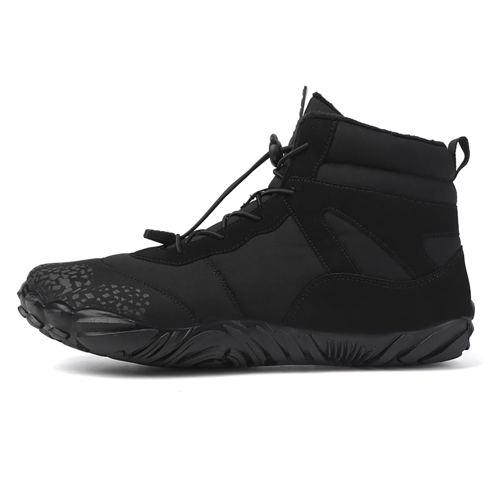 Barefoot Shoes Men Women Wide Toe Box Winter Cross Trainer Minimalist Zero Drop Sole Cotton Boots Sneakers Black