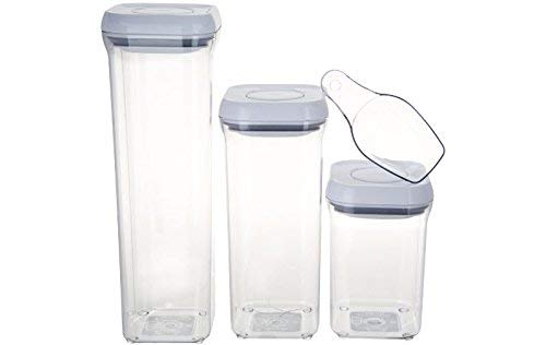 OXO Good Grips 3 Piece Pop Container Set with Scoop,White