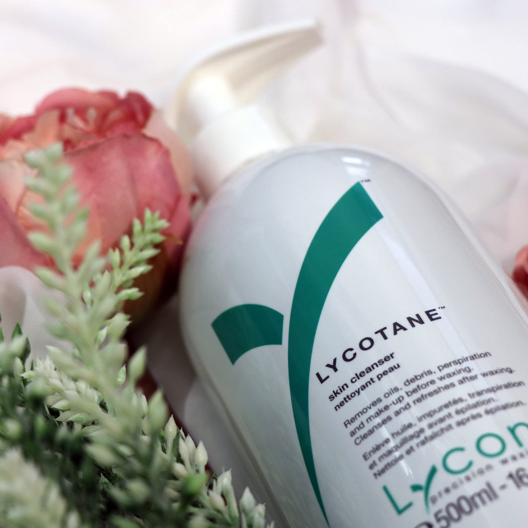 Lycotane Skin Cleanser, Pre-Wax Cleanser, Soothing Pre and Post Wax Treatment Made w/Jasmine & Chamomile, Vegan & Gluten-Free, 500ml (17oz.)