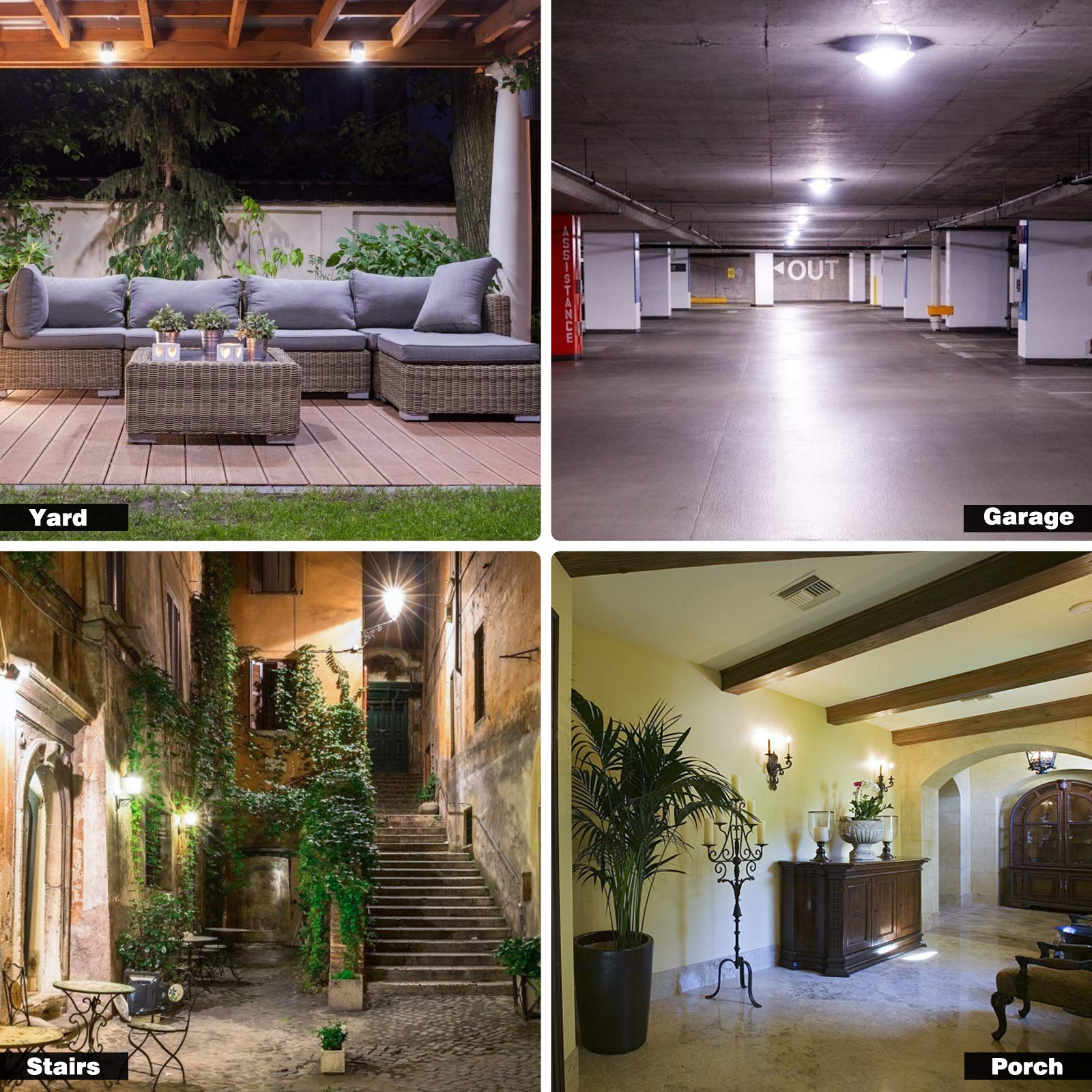 artbrite 2 Pack Dusk to Dawn Light Bulbs, Light Sensor Bulb 60W Equivalent, Outdoor Light Bulb 4000K, A19 LED Bulb 800LM, Auto On/Off Porch Light, E26 Base for Garage