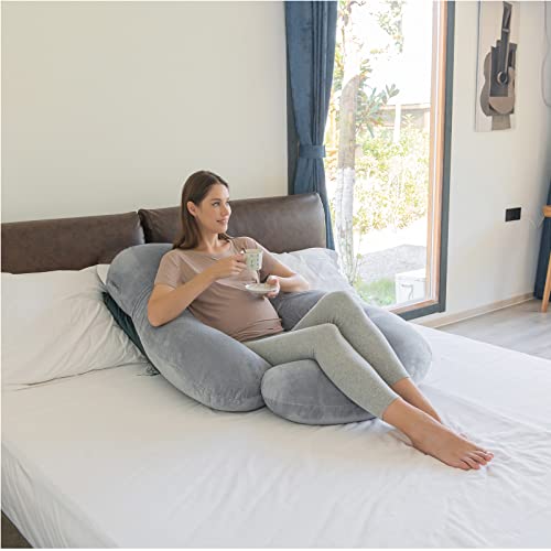 Maternity Pillow U Shape, Pregnancy Pillows for Sleeping, Body Pillow, Full Body Pillow,Back Hip Leg Abdominal Support Soft and Comfortable Maternity Pillow, Pillowcase Removable Easy to Clean…