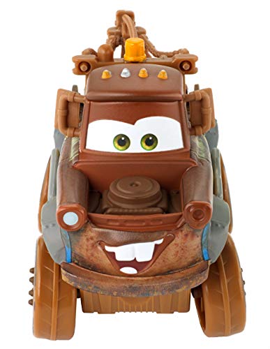 Disney Pixar Cars XRS Mud Racing Mater Oversized 1:55 scale Die-cast, Real Suspension, Off-Road, Dirt-splashed, All-terrain Wheels, 1:55 scale, Ages 3 and up