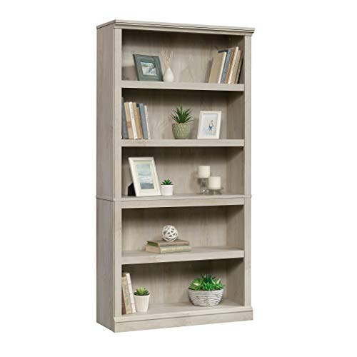 Sauder Select Collection 5-Shelf Bookcase, Chalked Chestnut finish