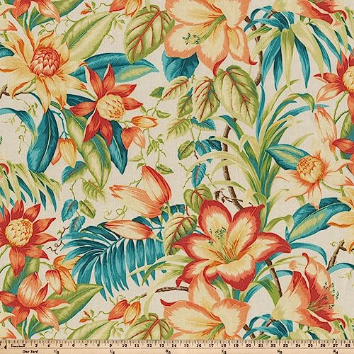 Pillow Perfect 621647 Outdoor/Indoor Botanical Glow Tiger Lily Lumbar Pillows, 11.5" x 18.5", Floral, 2 Pack Blue