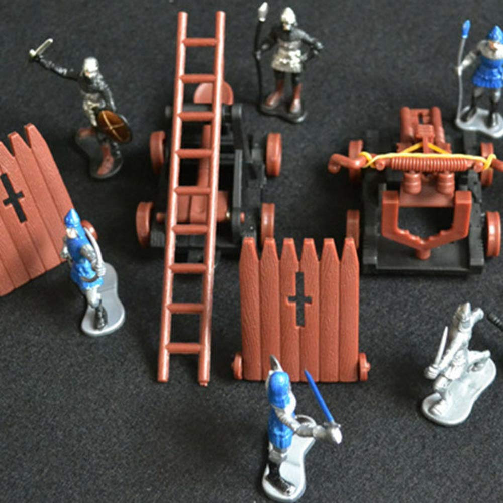 Medieval Castle Toy, Castles Knights Soldiers Model Kit Knight Figures Playset Fort Building Kit, DIY Assembled Castle Model Set, Playset Gifts(Type A)