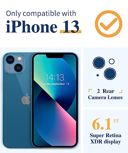 GVIEWIN Designed for iPhone 13 Case 6.1 Inch, with Tempered Glass Screen Protector + Camera Lens Protector Clear Soft & Flexible Shockproof Transparent Protective Bumpers Phone Cover(Clear)