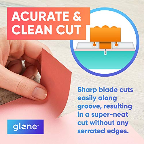 Glone 12 inch Paper Trimmer, A4 Size Paper Cutter with Automatic Security Safeguard for Coupon, Craft Paper and Photos (Green)
