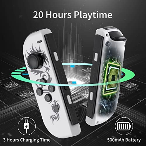 GKVVO Joypad for Switch Nintendo, Switch Controllers Compatible with Nintendo Switch/Lite/OLED, L/R Controller with Dual Vibration/Wake-up/Screenshot