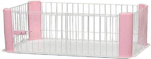 IRIS OHYAMA, Indoor Dog/Puppy playpen with Base, Sliding Door with Latch, Hooks for Easy Assembly, for Dog - Pet Circle CLS-960 - Pink