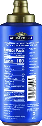 Ghirardelli Chocolate Company Sea Salt Caramel Sauce Squeeze Bottle, 16 oz