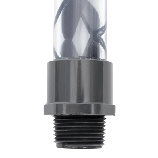 Koflo 1-40C-4-12-2 Clear PVC schedule 40 pipe mixer; 1" NPT(M), 12 elements