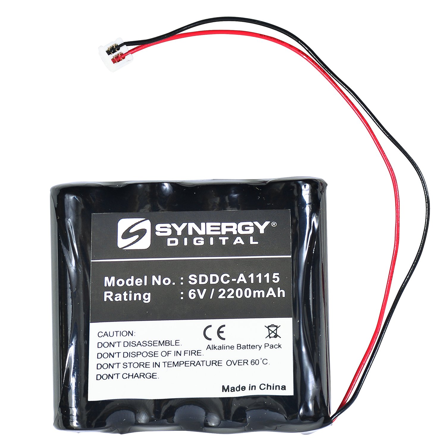 Synergy Digital Door Lock Batteries, Compatible with Saflok A28110 Replacement, (Alkaline, 6V, 2200 mAh), Replacement for Saflok X-GAA-FC42 Battery, Combo-Pack Includes: 5 x SDDC-A1115 Batteries
