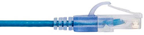 Monoprice - 115154 SlimRun Cat6A Ethernet Patch Cable - Snagless RJ45 UTP Pure Bare Copper Wire 10G 30AWG 3ft Blue 10-Pack