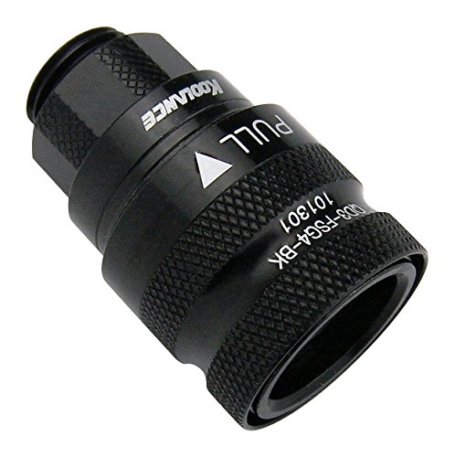 Koolance QD3-FSG4-BK QD3 Female Quick Disconnect No-Spill Coupling, Male Threaded G 1/4 BSPP *Black*