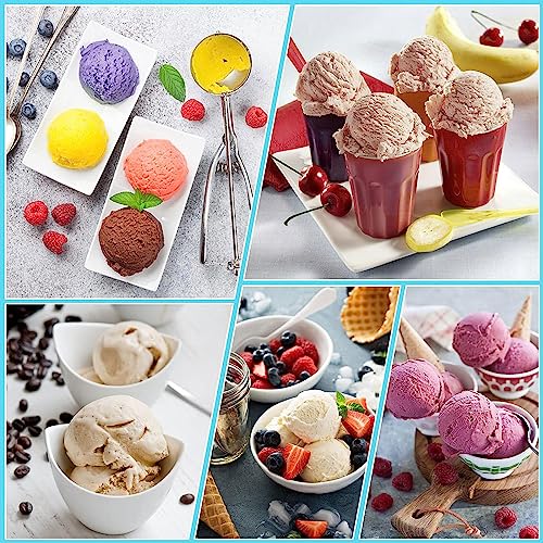 Creami Deluxe Pints, for Ninja Ice Cream Maker Cups, Pint Containers Airtight and Leaf-Proof Compatible with NC299AMZ,NC300s Series Ice Cream Makers
