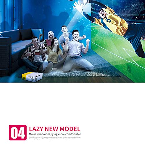 Mini Movie Projector, 24-60 Inches Screen 1080P Portable Projector Compatible with USB| Laptop| Phone, Built-in Speaker, LED Light Source, Electronics Tech Gadgets, Mini TV, Cool Stuff (Black)