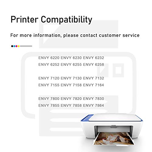 ESTON Remanufactured Replacement for HP 64XL 64XL Black Ink Cartridges N9J92AN High Yield Use for HP Envy Photo 6252 6255 7155 7855