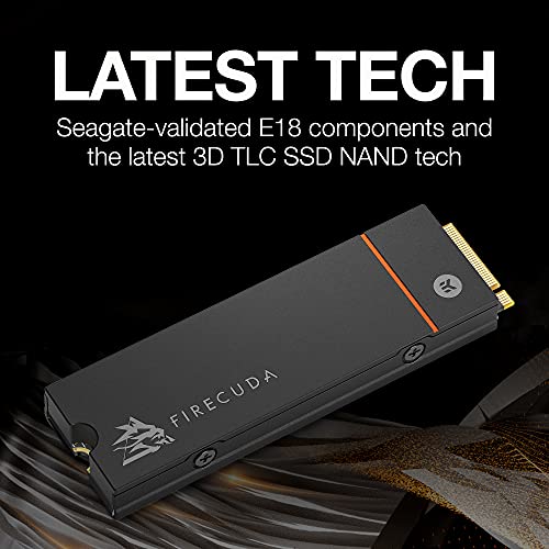 Seagate FireCuda 530 2TB Internal Solid State Drive - M.2 PCIe Gen4 ×4 NVMe 1.4, PS5 SSD, 3D TLC NAND, 2550 TBW, 1.8M MTBF, Heatsink, Rescue Services (ZP2000GM3A023)