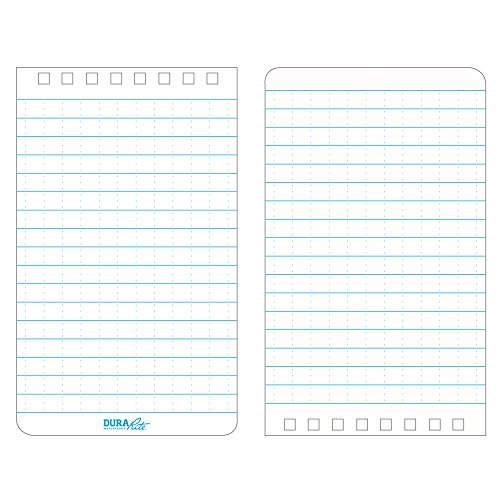 Rite in the Rain Waterproof (DURARITE) Top Spiral Notebook, 3" x 5", White Cover, Universal Pattern (No. 635)