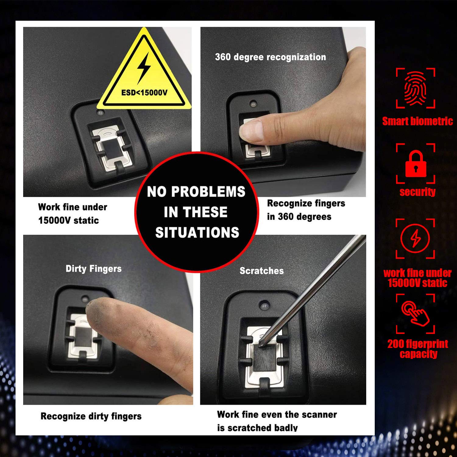 Artemis Biometric Handgun Safe, Pistol Safe with Pops-Open Lid, Fast Finger Print Access Child Resistant Case