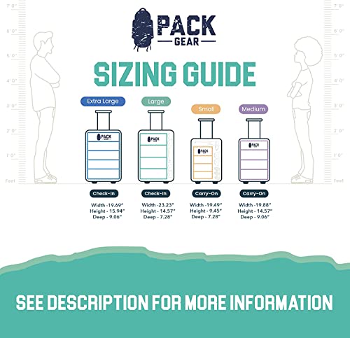 Pack Gear Suitcase Organizer | Pack More in your Large or Carry On Luggage | Unpack Instantly with these Compression Packing Cubes for Suitcases | Hanging Shelf Organizer for Closet (Black) (Carry-On)