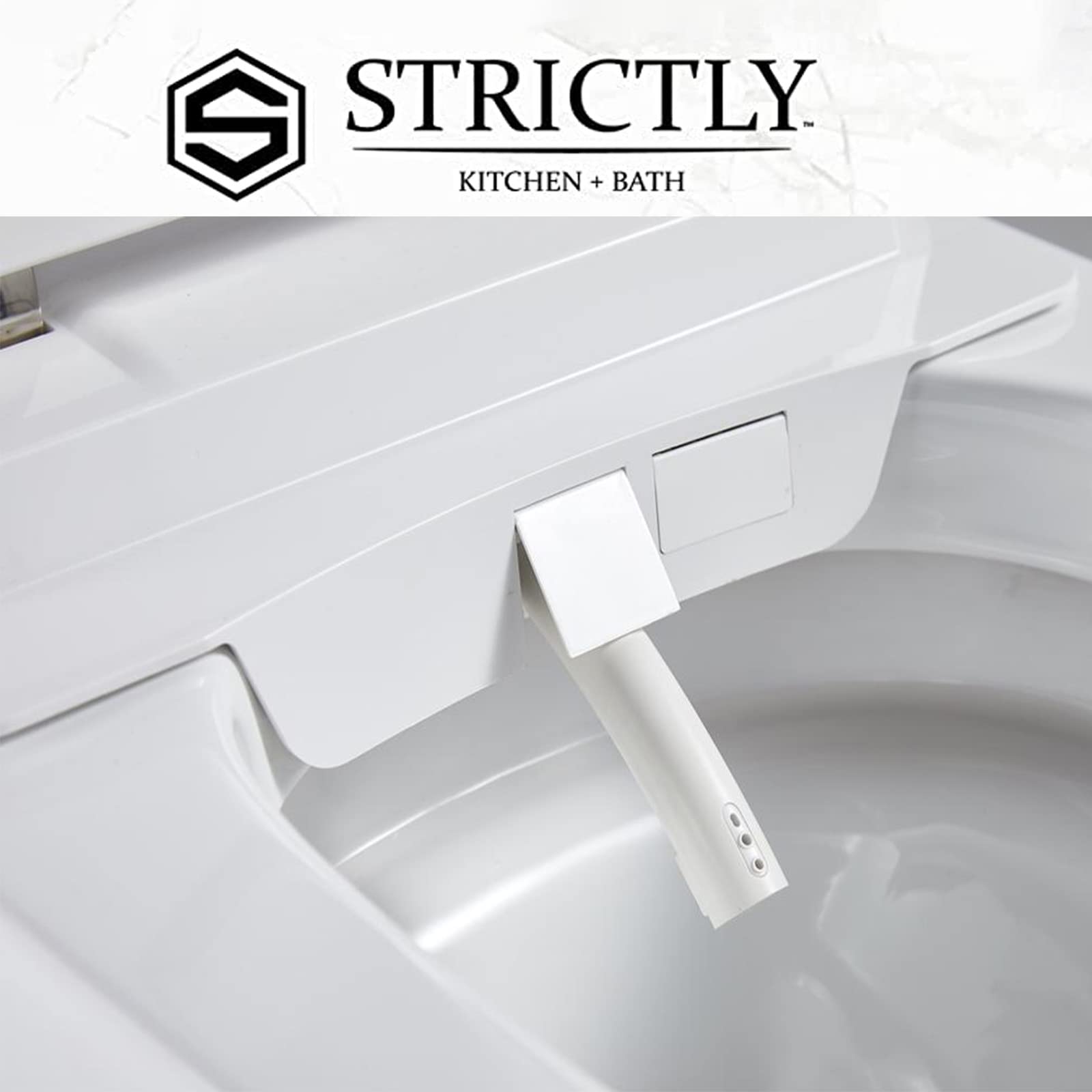 Strictly Sinks Smart Toilet with Bidet Built In–With Auto Open/Close Lid,Motion Sensor,Remote Control,Automatic Powerful Flush,Self-Cleaning & Drying Tankless Toilet