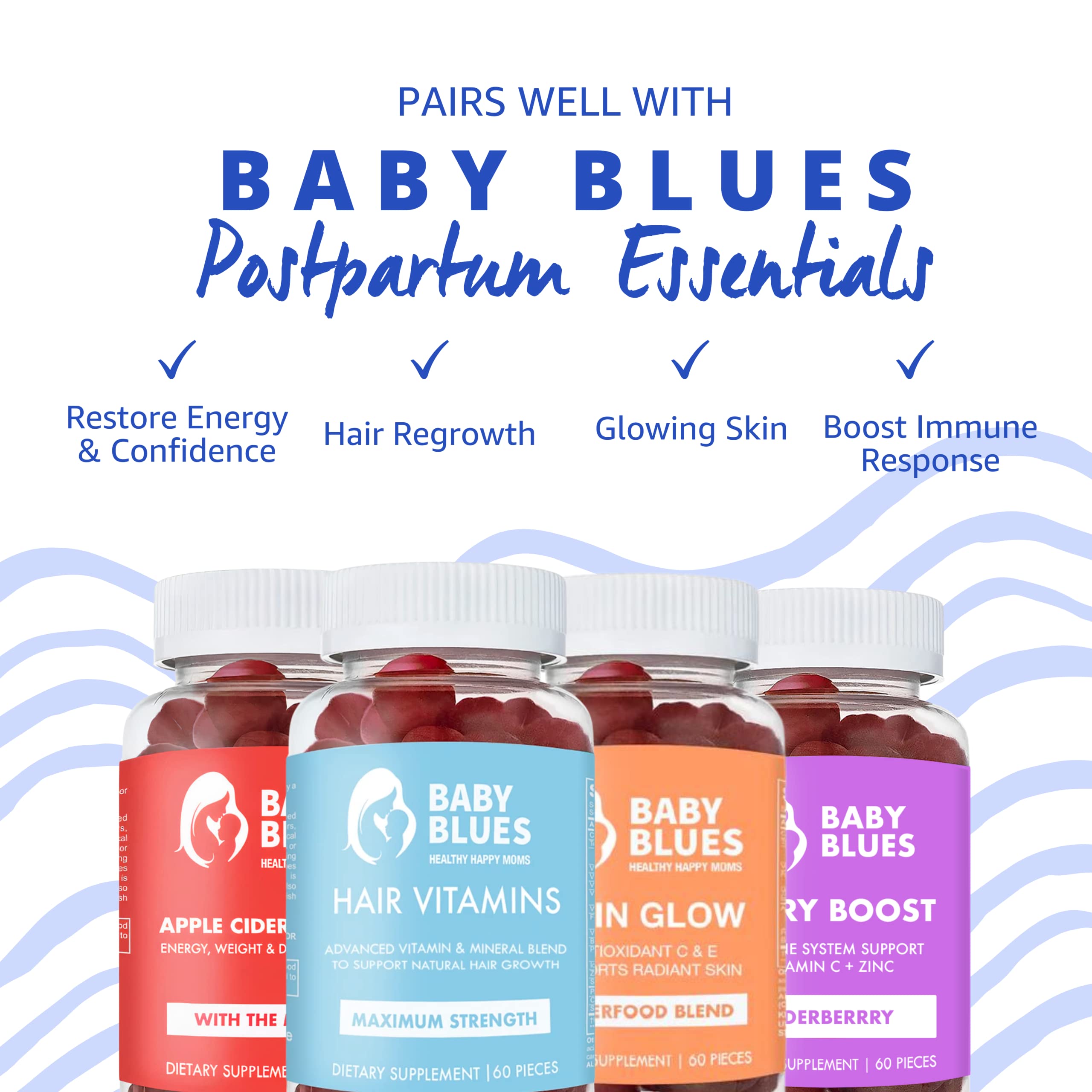 Baby Blues Rest and Restore | Postpartum Hair Loss Vitamins & Sleep Vitamins for Moms