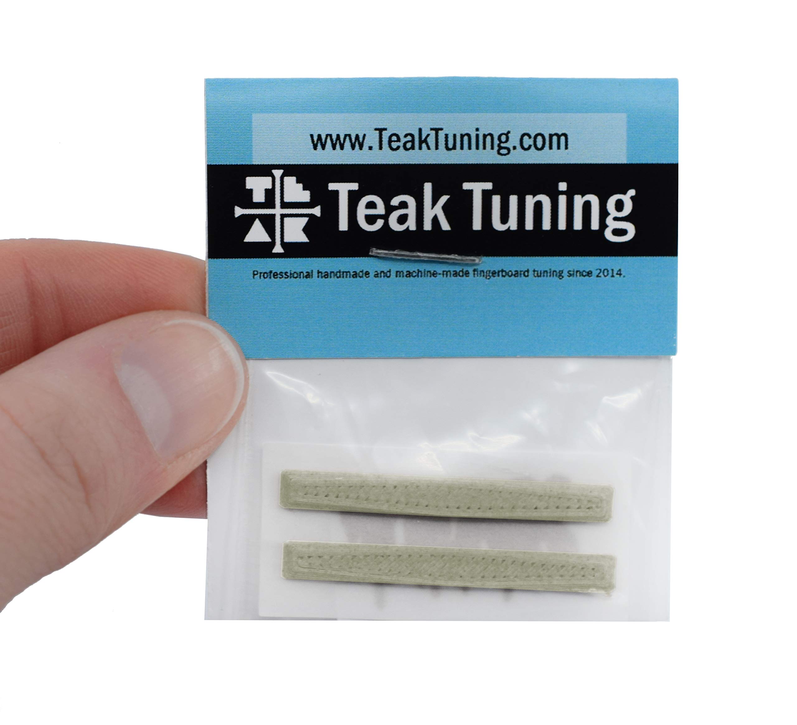 Teak Tuning Gem Edition Adhesive Board Rails, Glow in The Dark Colorway - Set of 2 Fingerboard Rails - Set of 2 Rails - Designed & Made in The USA