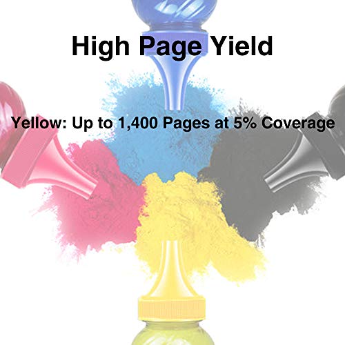 HI-VisionĀ® 1 Pack Compatible (1,400 Pages) E525w (593-BBJW, 3581G) Yellow Toner Cartridge for E525w Color Multifunction Printer