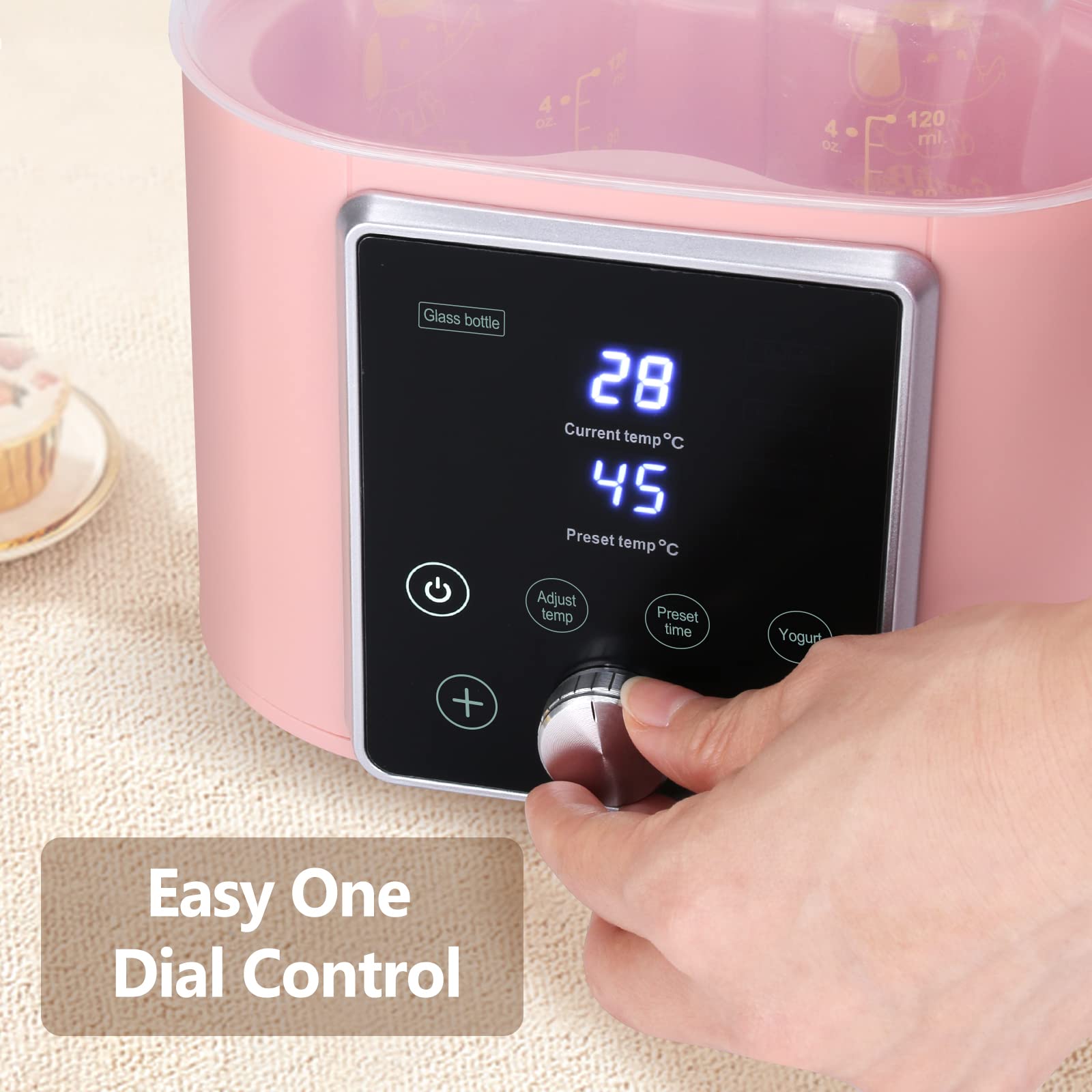 Baby Bottle Warmer, 8-in-1 Bottle Warmer for Breastmilk or Formula with Smart Temperature Control & Timer, Fast Baby Food Heater&Defrost Without Any Losing Nutrition