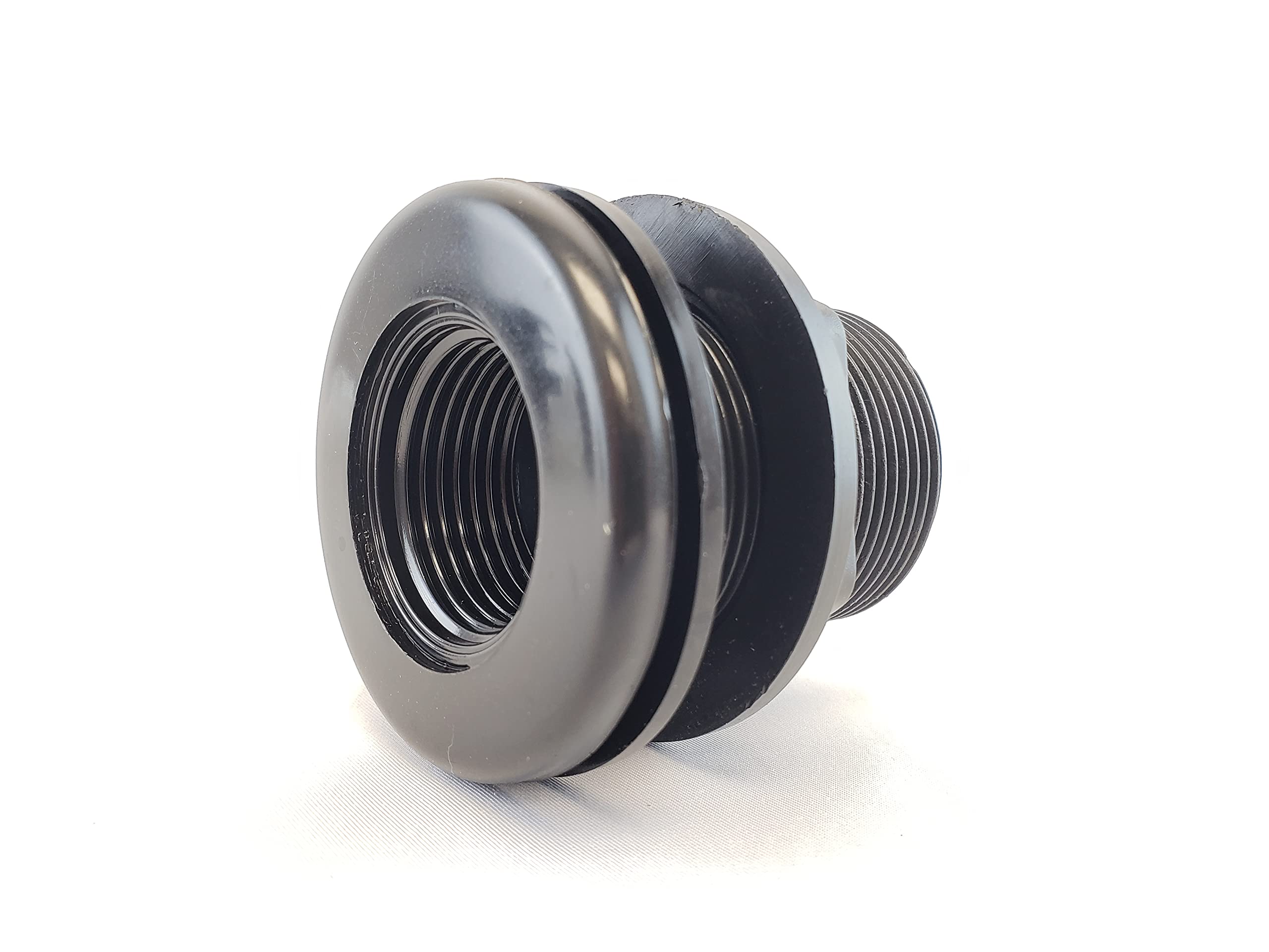 LIFEGARD Aquatics Double Threaded Bulkhead Kit for Fish Aquariums β High-Impact Resistant PVC β Includes Bulkhead Fitting, Gasket, Lock Nut β Jet Black β 1 Inch