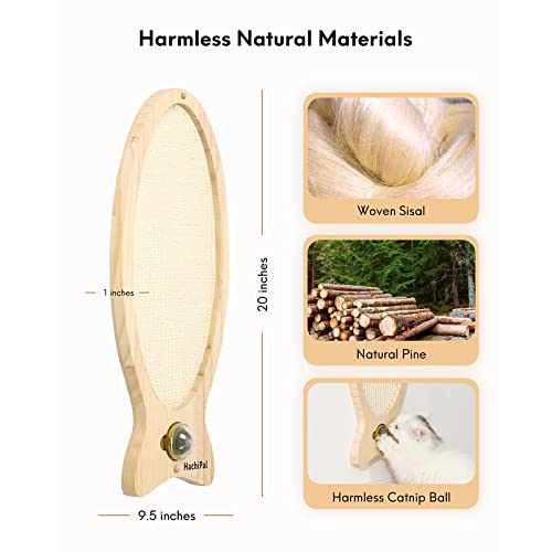 Hachipal Cat Scratching Post Wall, Cat Wall Scratcher, with Mint Ball Sandwich Design Wall Mounted Cat Scratcher, Wall Scratchers for Indoor Cats Suitable for Small and Medium Cats, Easy to Carry