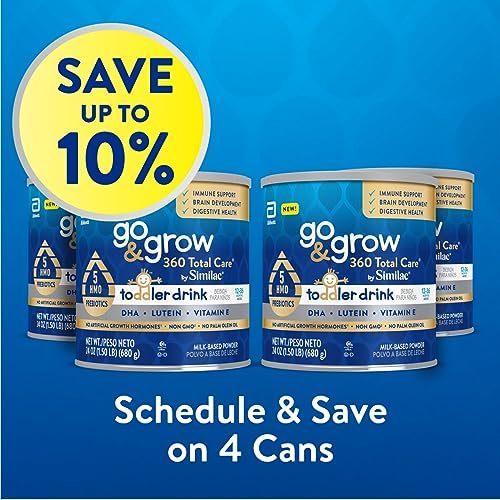 Go & Grow 360 Total Care by Similac Toddler Nutritional Drink With 5 HMOs, Powder, 24-oz Can